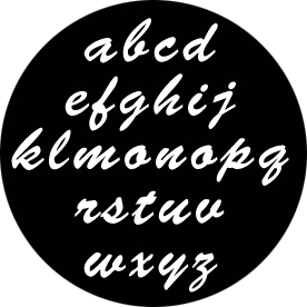 Brush Script Letters Gobo 78263 | Stage Depot