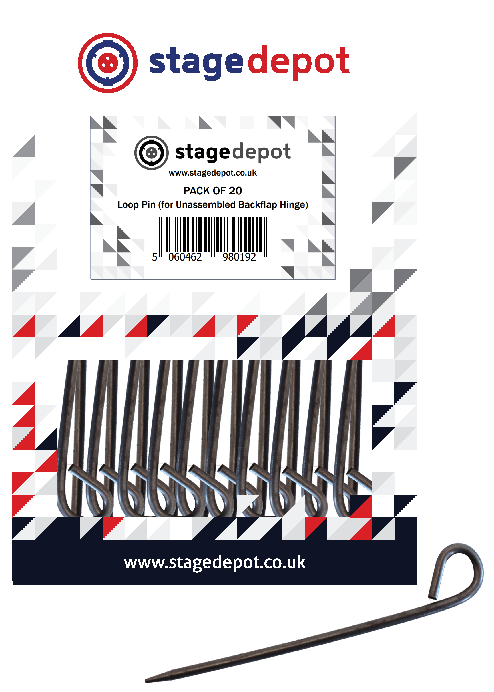 Stage Depot Loop Pin (for Unassembled Backflap Theatrical Pin Hinge ...