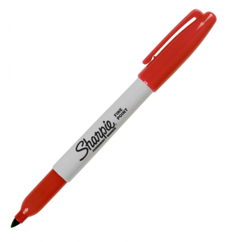Sharpie Fine Point Permanent Marker Red | Stage Depot